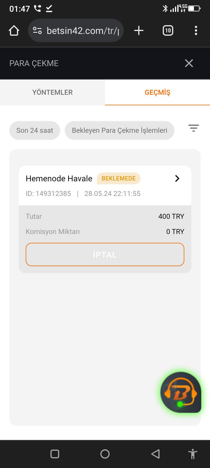 Betsin Kazandığım Bakiyeyi Vermedi - Şikayetvar