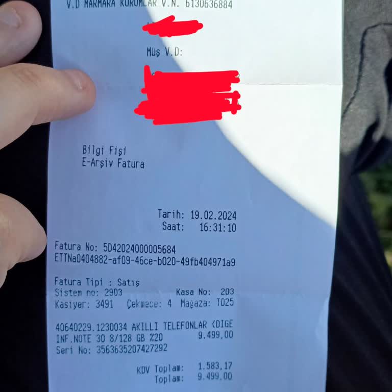 Media Markt'tan Aldığım Telefon Faturasında VKN Yazmıyor. - Şikayetvar