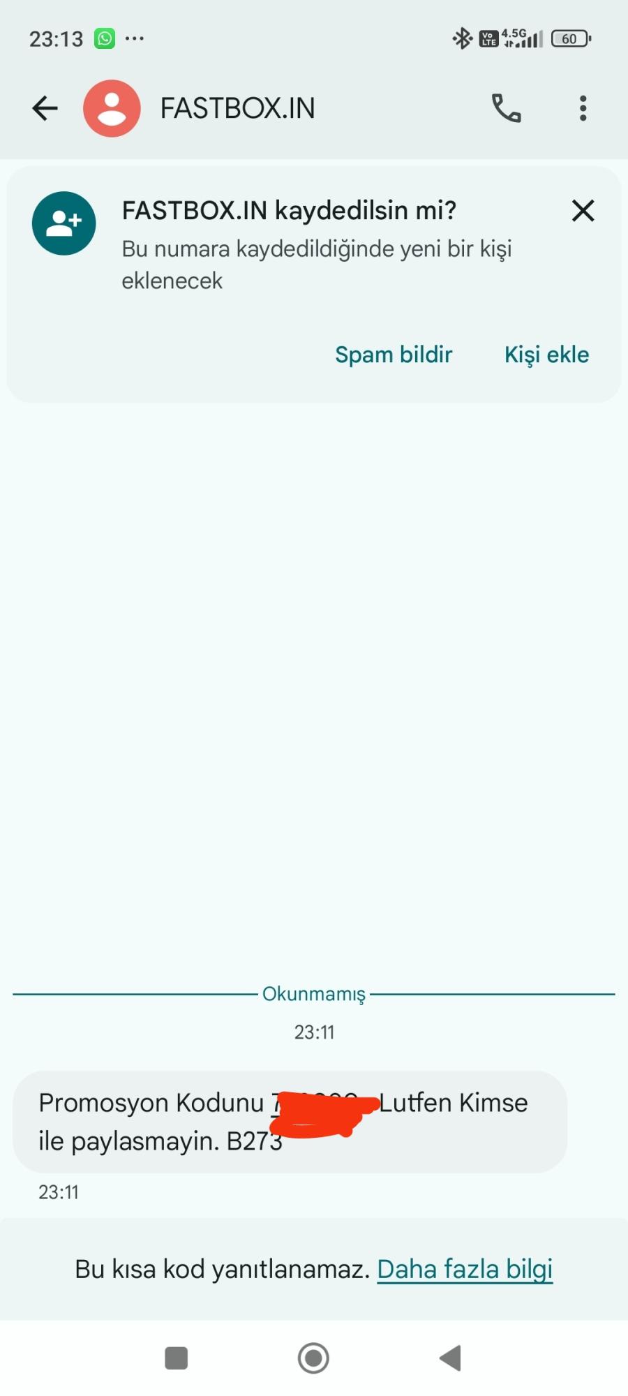 FASTBOX.IN (SMS) Fastbox.in Nedir Kimin Uygulamasıdır Bilmiyorum Ama Yapmayın Artık! - Şikayetvar