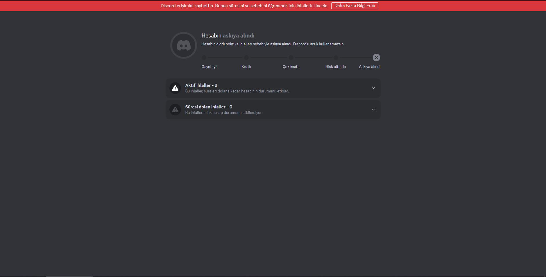 Discord Ban Hatası - Şikayetvar