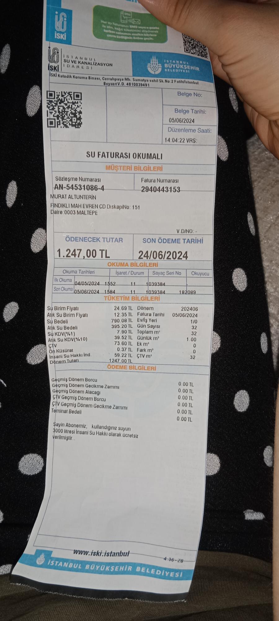 İstanbul Büyükşehir Belediyesi İSKİ Su Fatura Yüksek Gelmesi - Şikayetvar