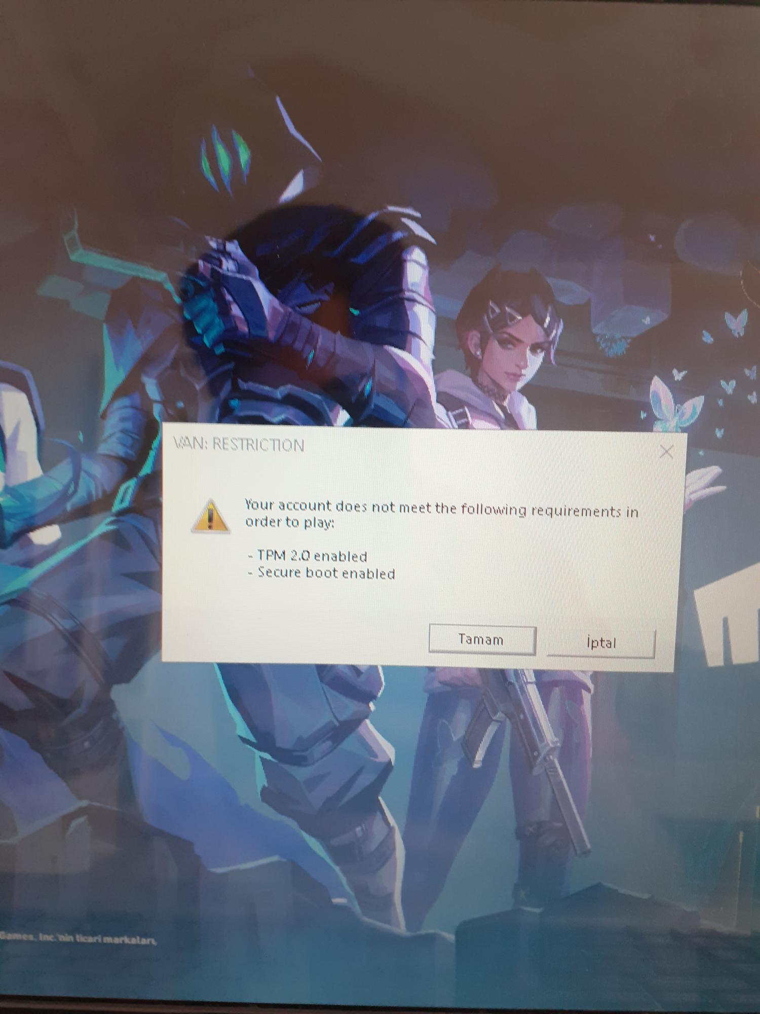 Valorant Van Restriction Hatası, 3 Aylık Oyun Keyfi Kaçtı! - Şikayetvar