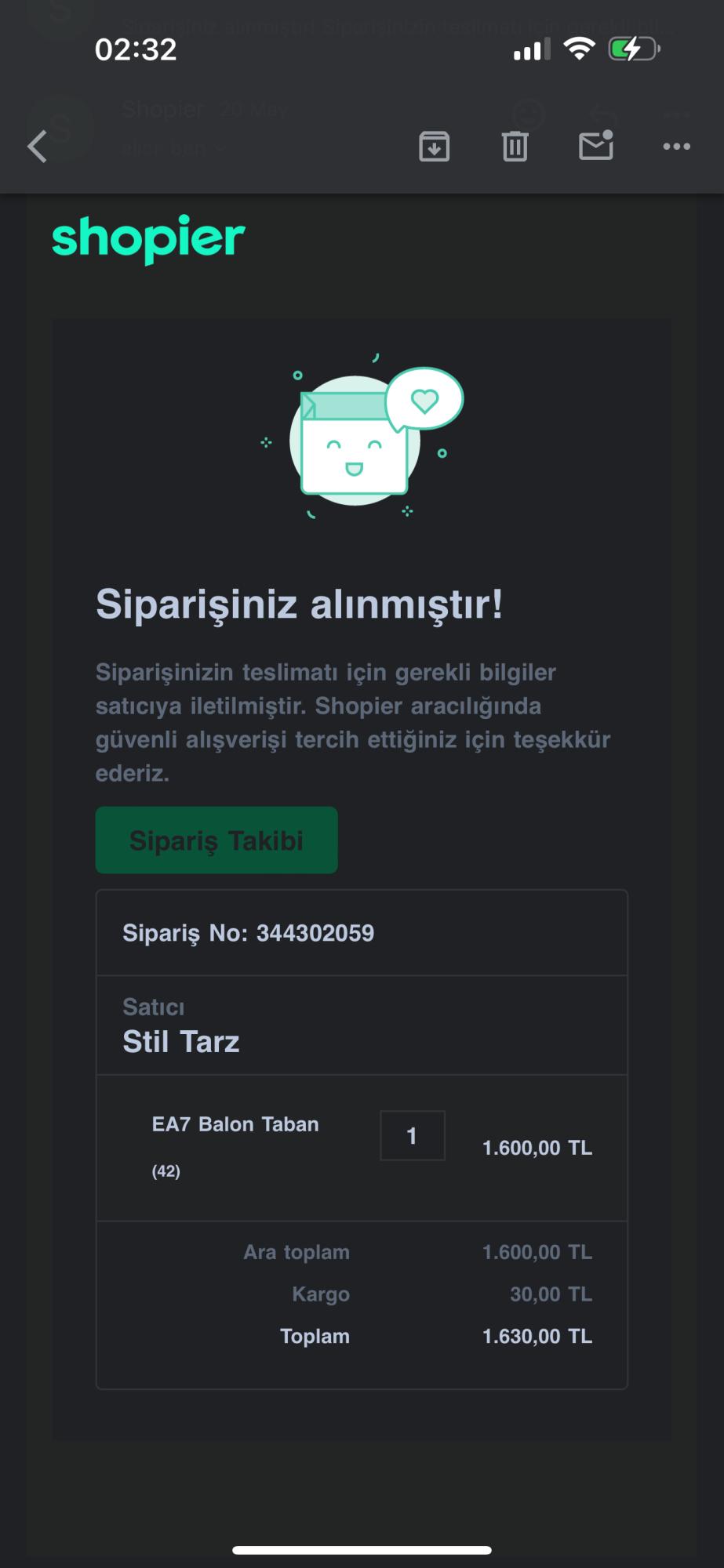 Shopier Ayakkabı Satın Aldım Kazıklandı. M - Şikayetvar