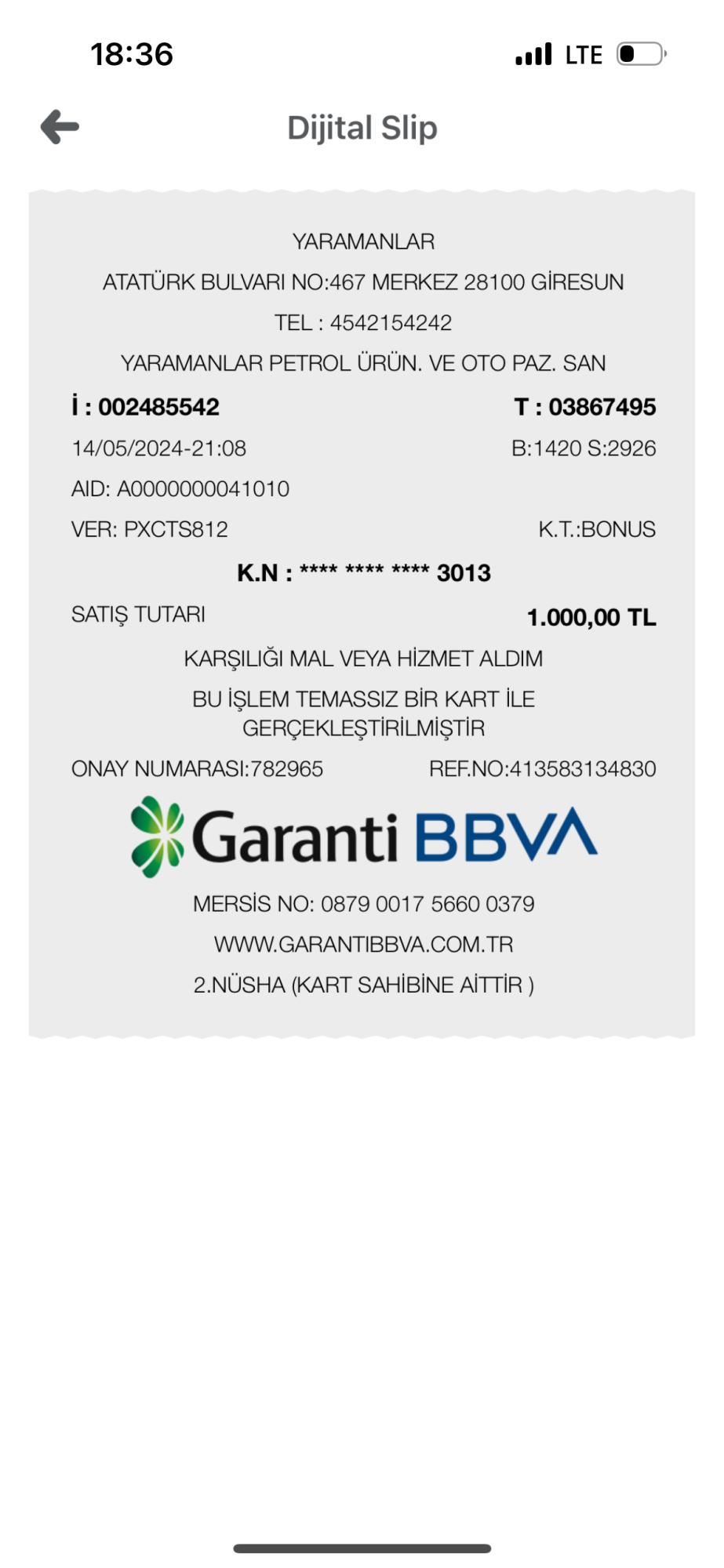 Garanti BBVA Garanti Bonus Kredi Kartı Kampanyasında Haksızlık: Yakıt Alımlarım Sayılmadı ...