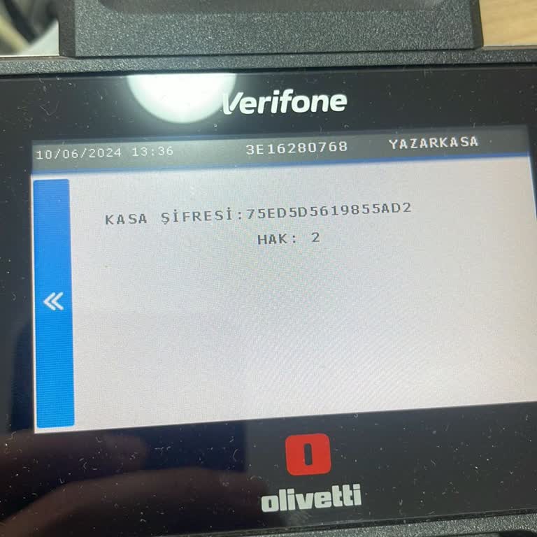 Verifone Olivetti Yazarkasa Pos Cihazı 8 Haneli Şifre İstiyor - Şikayetvar