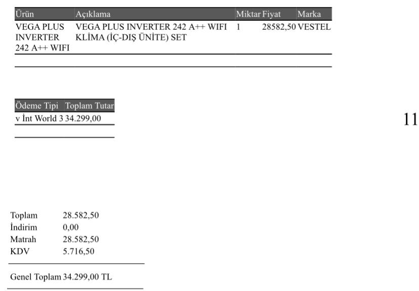 Vestel Vega Plus 242 - Şikayetvar