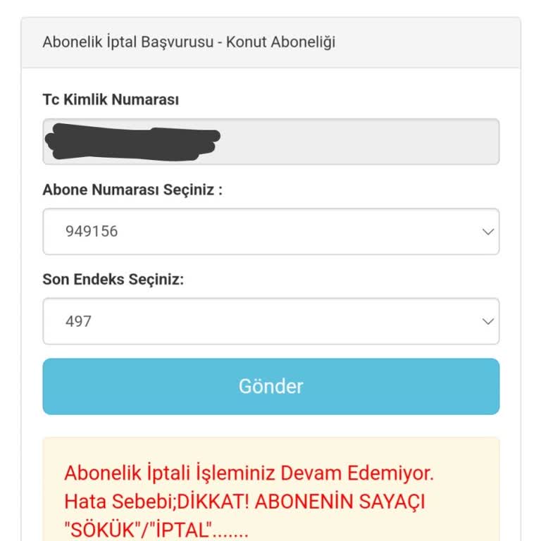 ASKİ Ankara ASKİ Abonelik İptali Sorunu Ve Uzak Mesafe Engeli - Şikayetvar