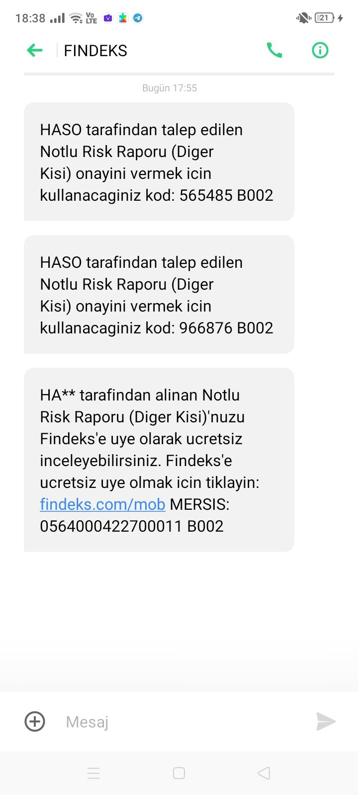 Haso.com.tr Haso Tarafından Alınan Notlu Risk Raporu - Şikayetvar