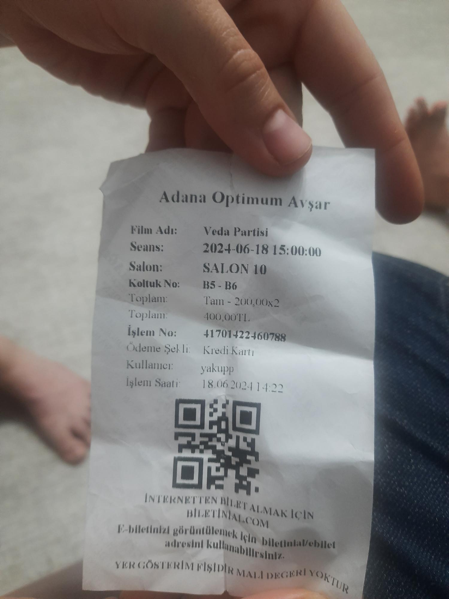 Optimum AVM (Adana) Sinema Deneyimi Ve Müşteri Memnuniyeti - Şikayetvar