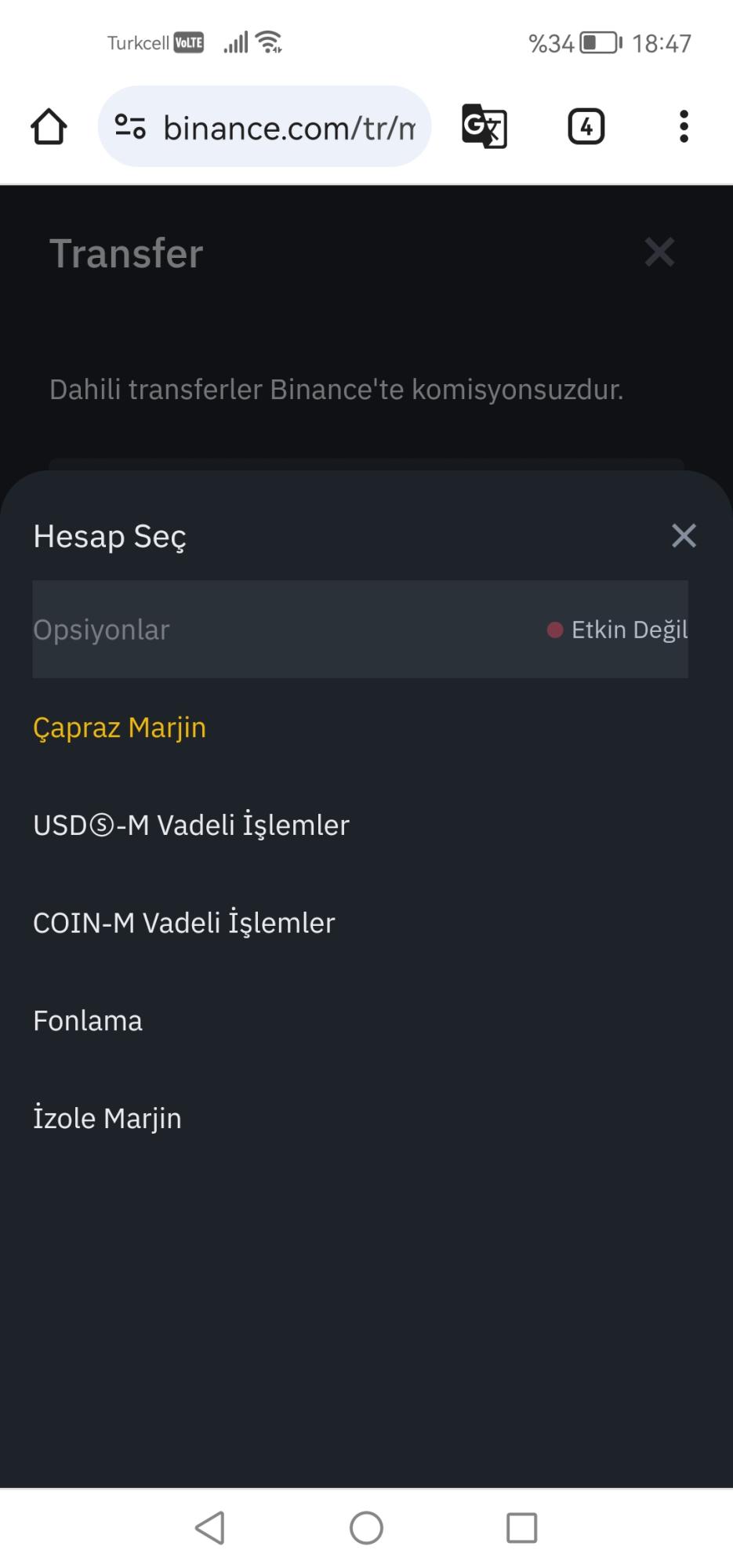 Binance Binance TR Ve Binance Global Arasında Transfer Sorunu - Şikayetvar