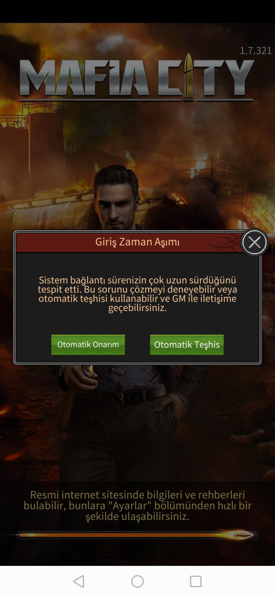 Mobil Mafia City Bağlantı Zaman Aşımı Hatası. - Şikayetvar