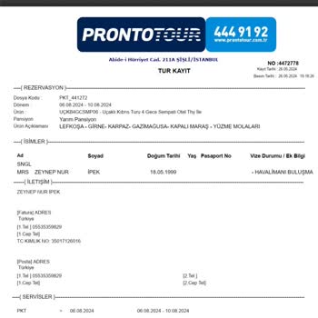 Prontotour Pronto Tour Gitmediğim Vize Görüşmesinin Ücretini Kesiyor ...