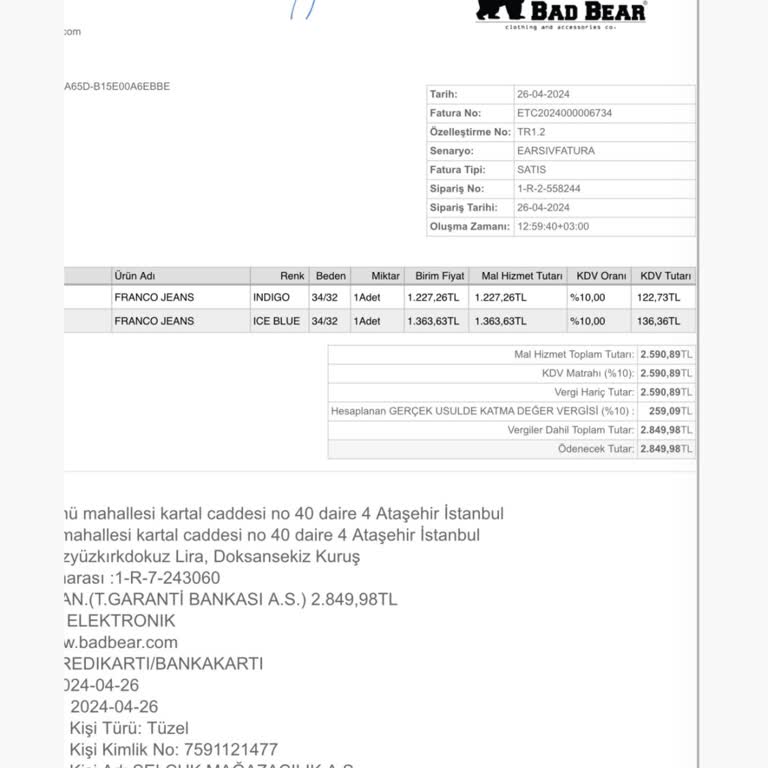 Bad Bear T-shirt Logosu B - Şikayetvar