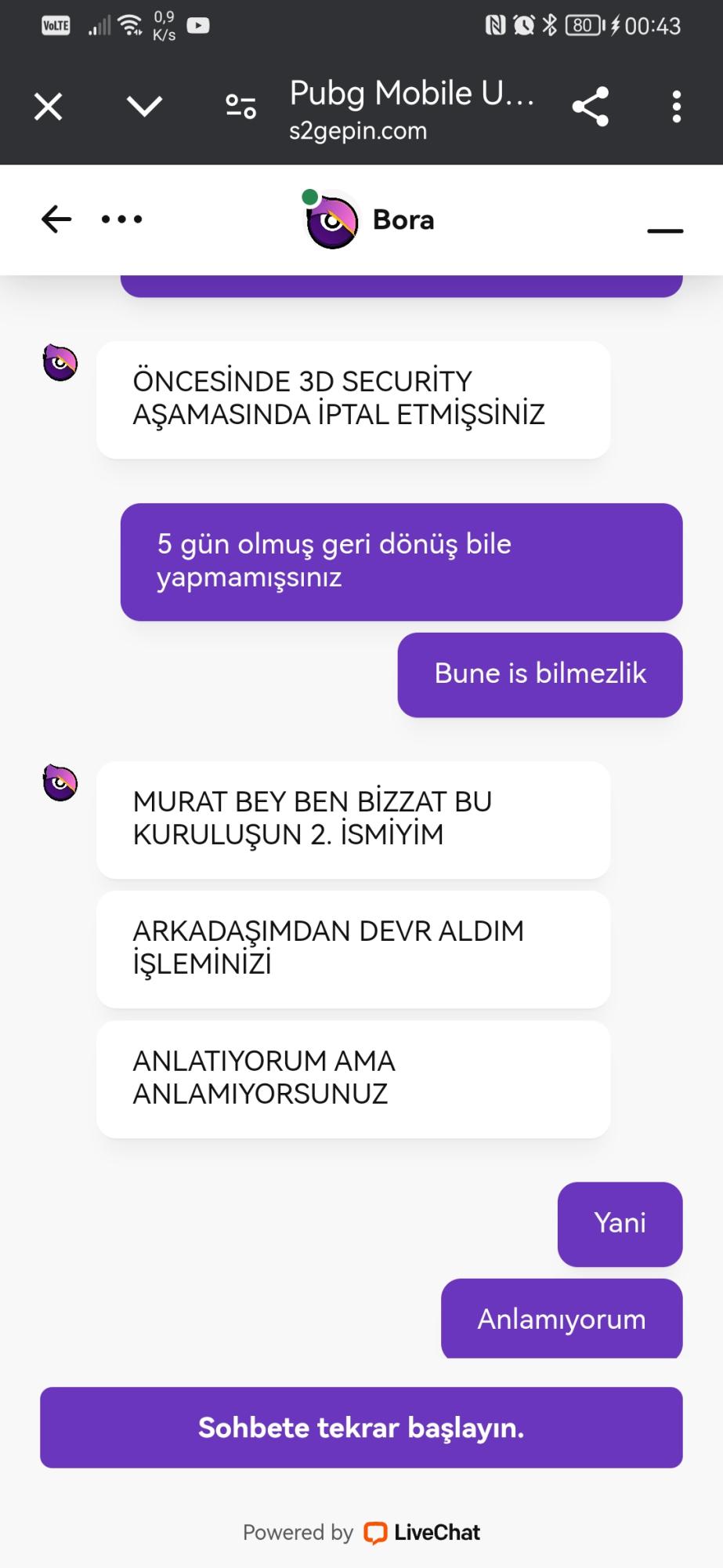 S2gepin S2G Epin Ödeme Sorunu - Şikayetvar