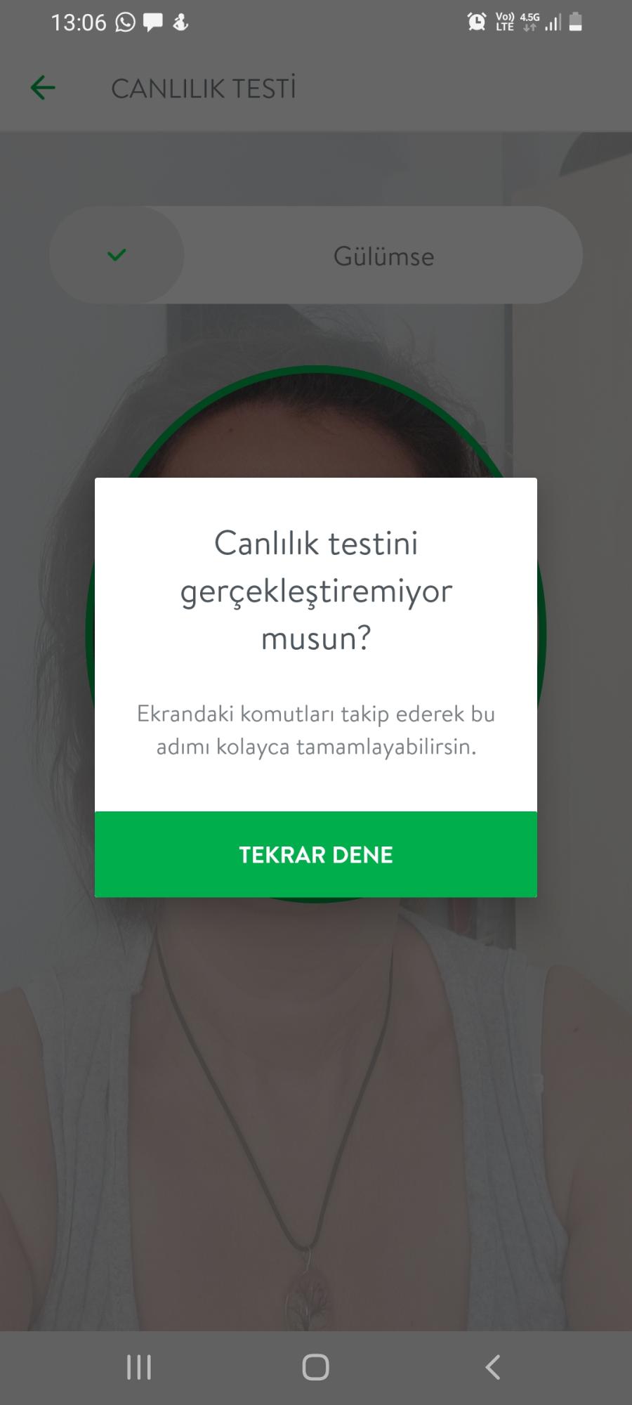 TEB CepteTeb Canlılık Testi Hata Veriyor - Şikayetvar