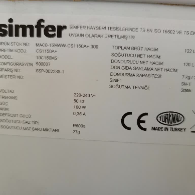 Simfer Derin Dondurucu Arızaları Şikayetleri - Şikayetvar
