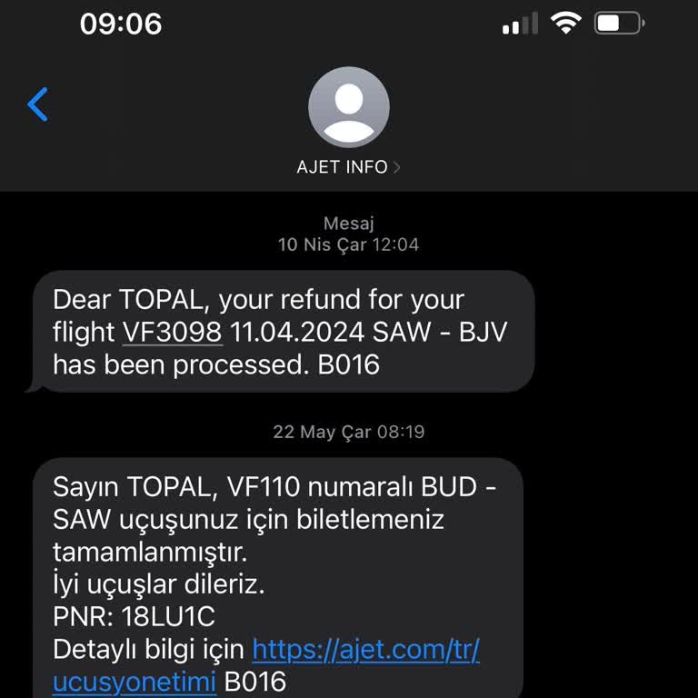 AJet Check İn Online ve Check İn Problemi Şikayetleri - Şikayetvar