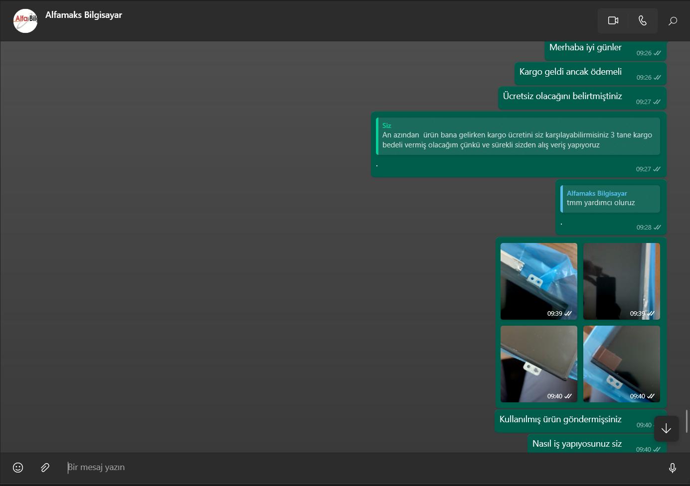 Alfa Bilgisayar Alfamaks Bilgisayar Kullanılmış Ürün Satışı Ve Durumla İlgilenmemesi - Şikayetvar