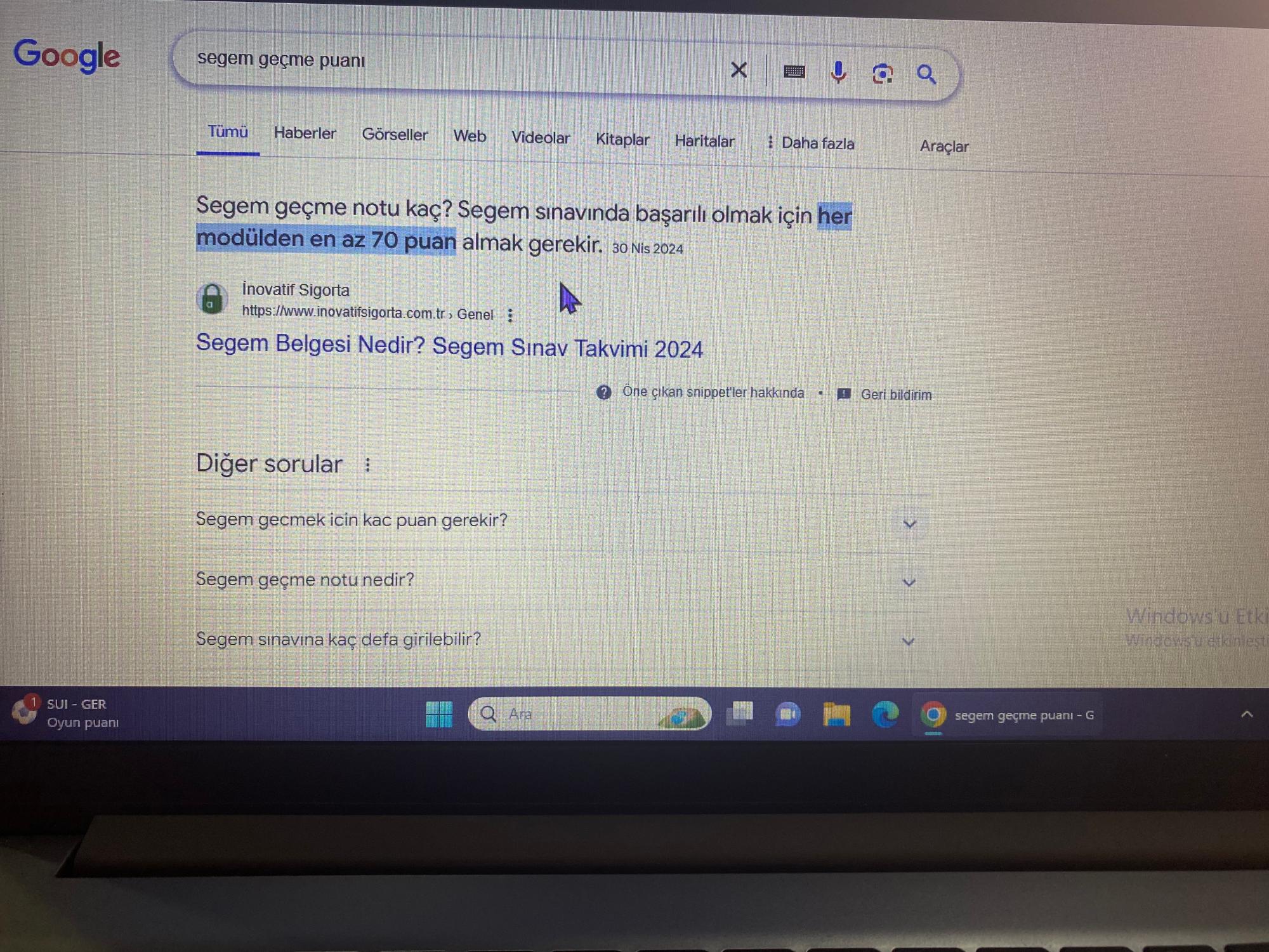 Segem Geçme Notu Kaç - Şikayetvar