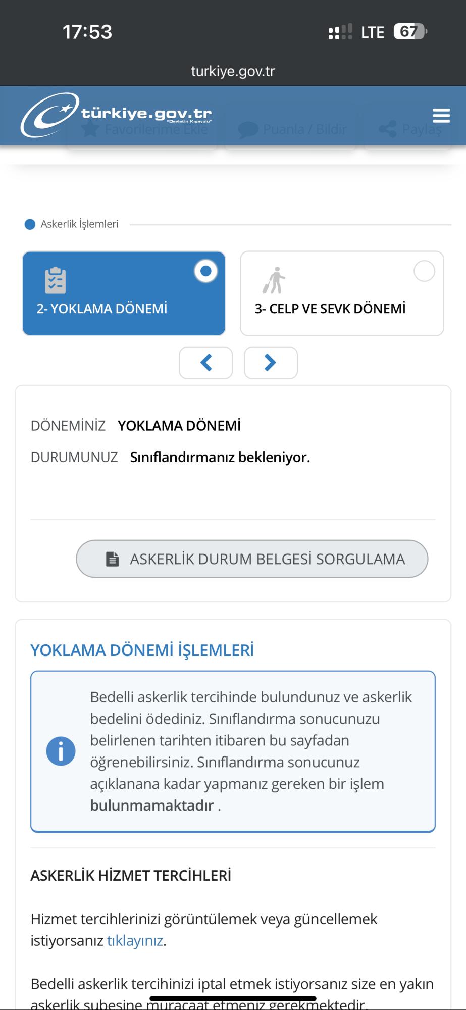 Milli Savunma Bakanlığı Bedelli Askerlik Ücretini Ödedim Sınıflandırma ...