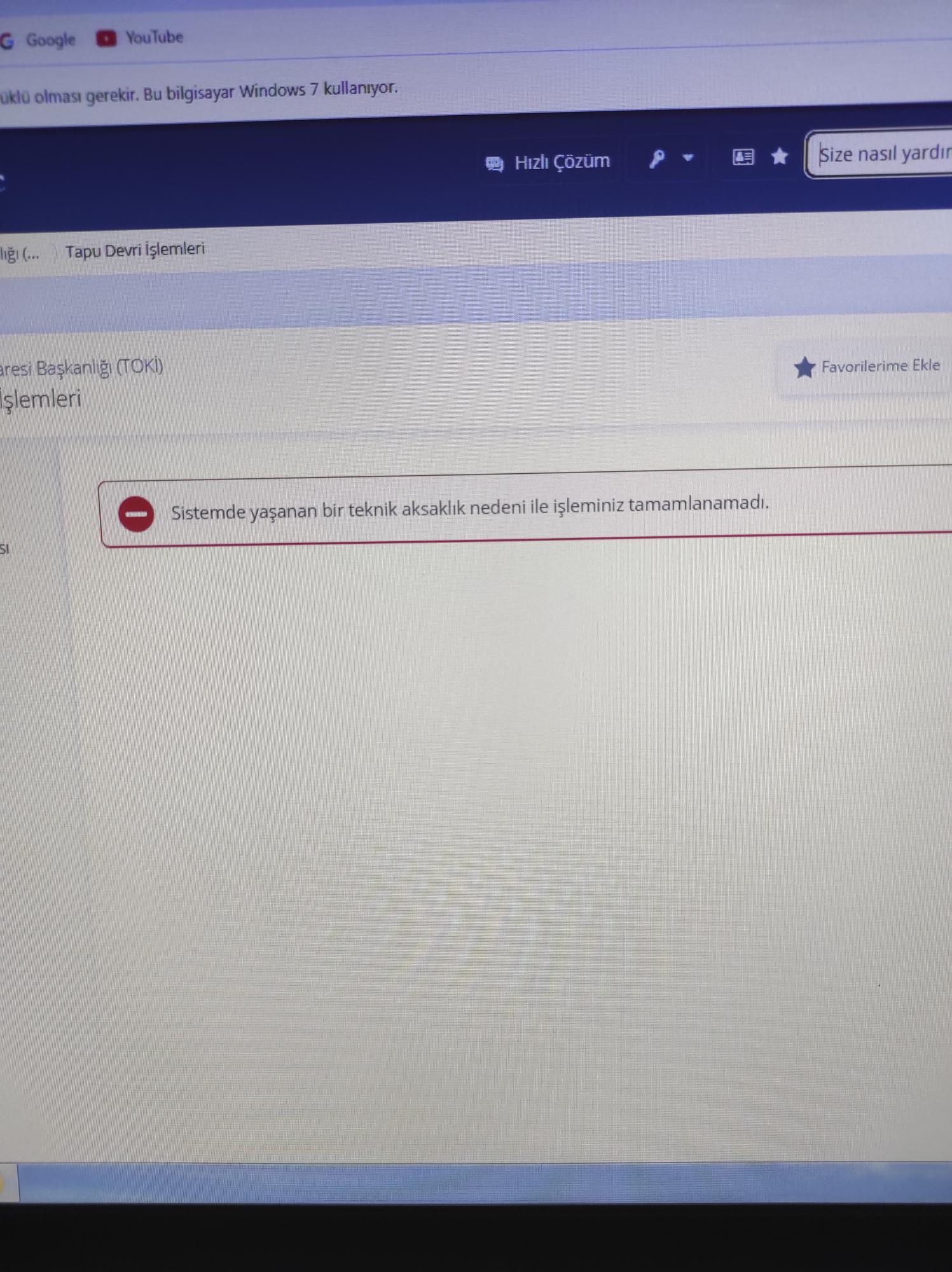 E-Devlet (Turkiye.gov.tr) TOKİ Sistem Arızası! - Şikayetvar