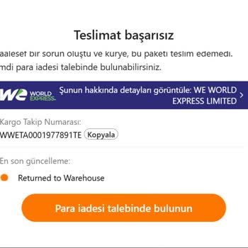 We World Express Türkiye ve Word Express Şikayetleri - Şikayetvar