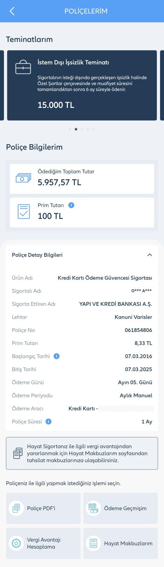 Allianz Sigorta, Kredi Kartı Ödeme Güvencesi Mağduriyeti - Şikayetvar