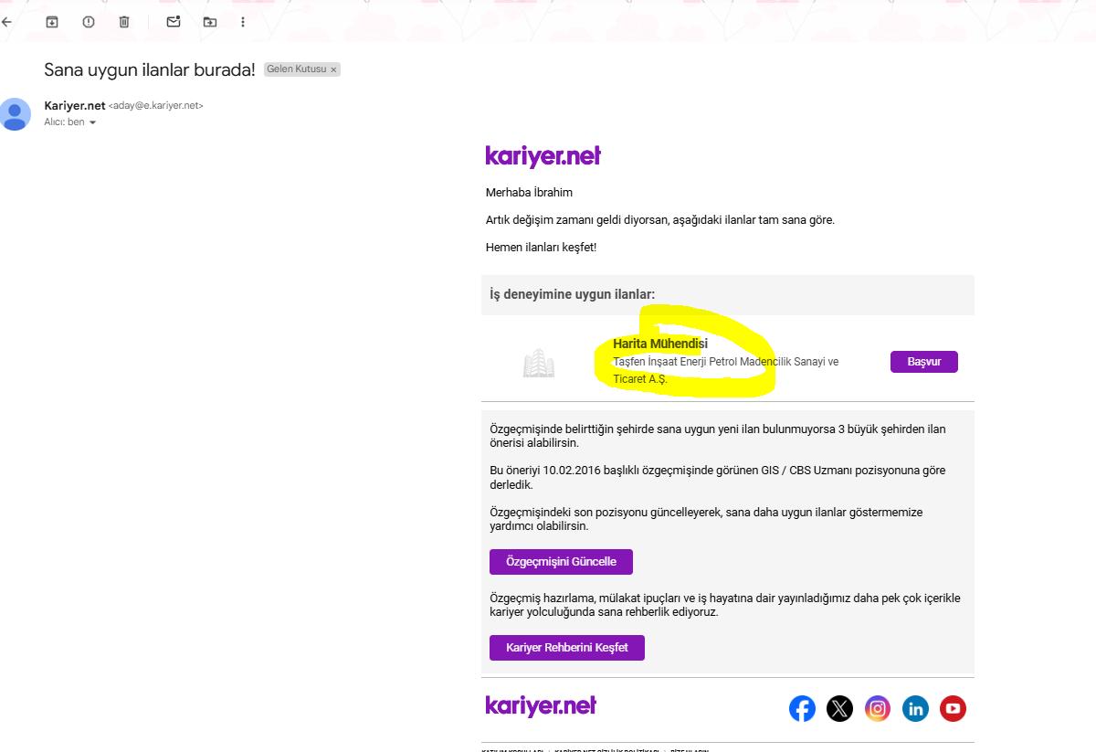 "Kariyer.net"in Girilen CV'ye Göre Olmayan İş Önermeleri - Şikayetvar