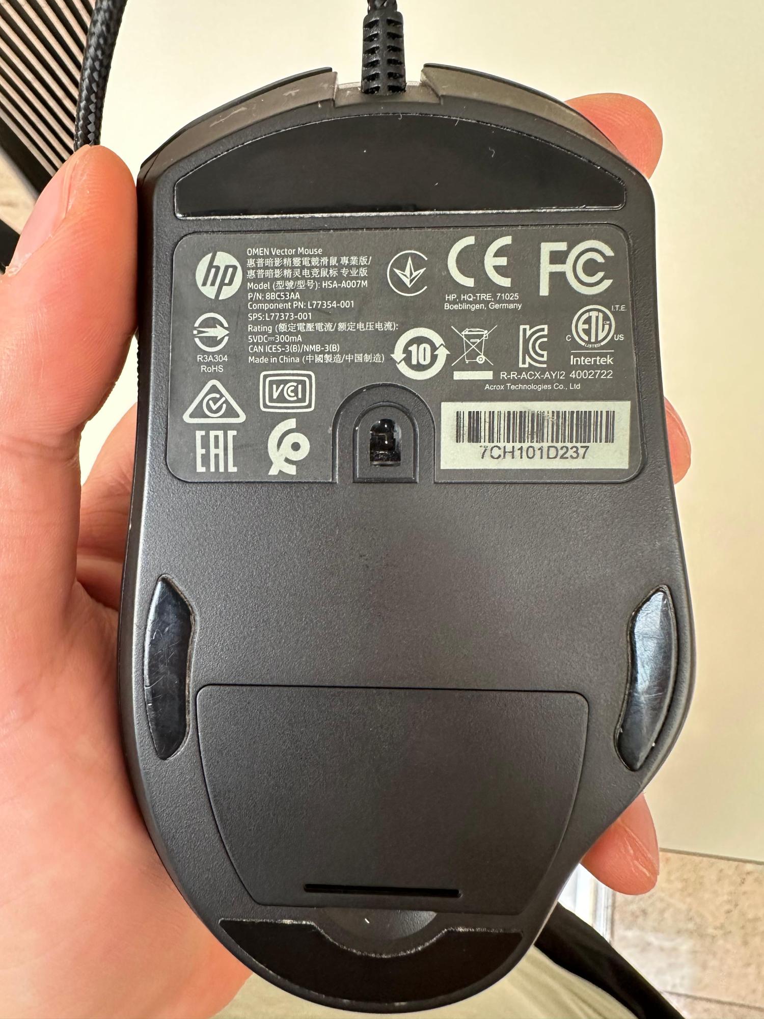 HP Omen Vector Gaming Mouse Supply And Return Issue, Under Warranty ...