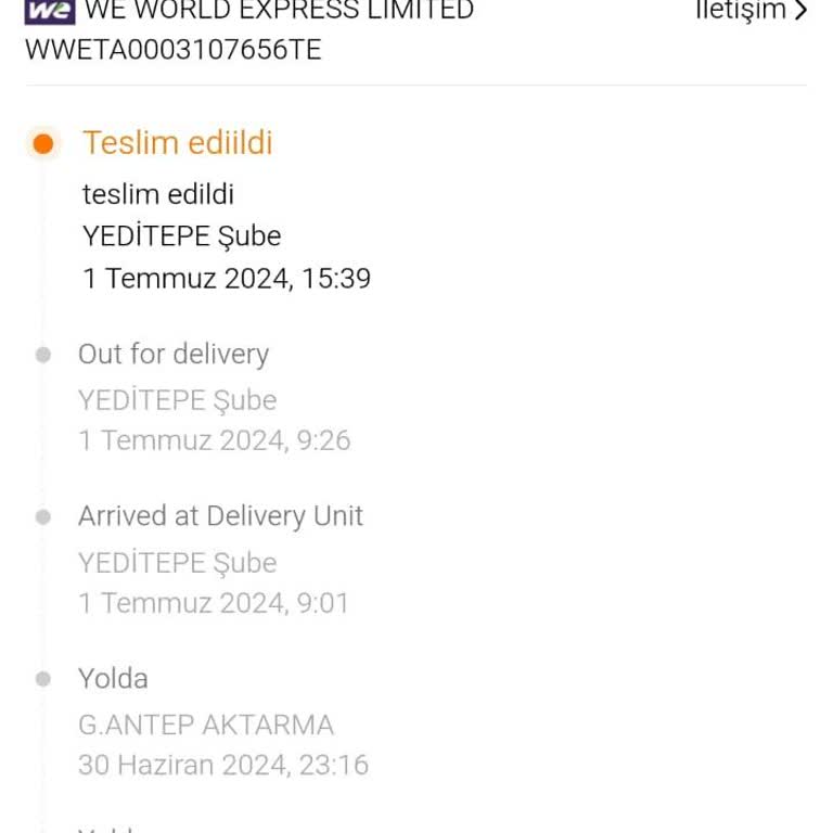 We World Express Kargom Nerede Hangi Kargo Şirketinde - Şikayetvar