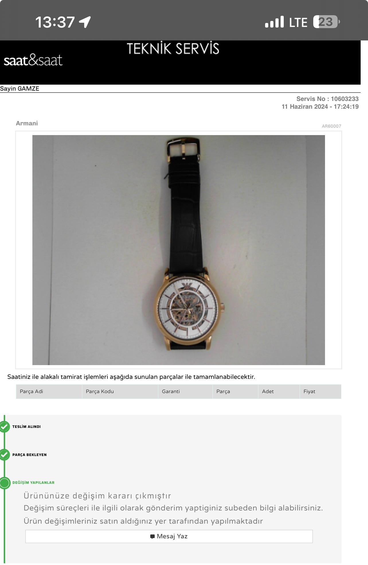 Saat & Saat Personel İlgisizliği - Şikayetvar