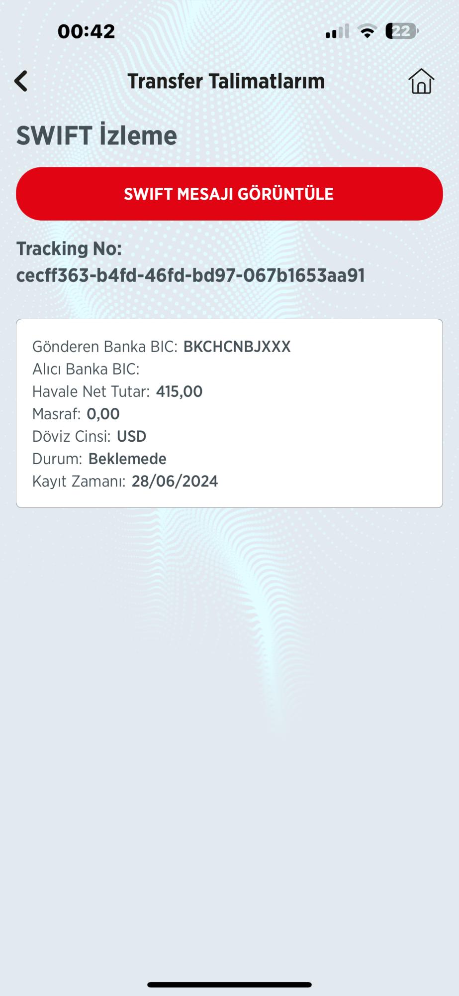 Ziraat Bankası SWIFT İşlemi Beklemede - Şikayetvar