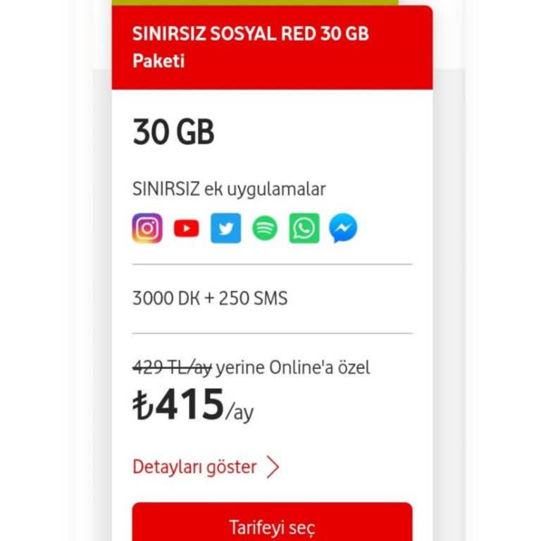 Vodafone Red'li Paketimde Sınırsız Sosyal Medya Haklarım Neden Yok ...