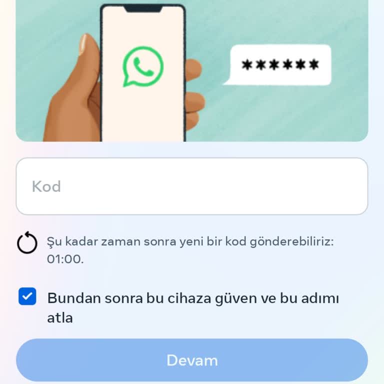 Facebook WhatsApp Onay Kodu - Şikayetvar