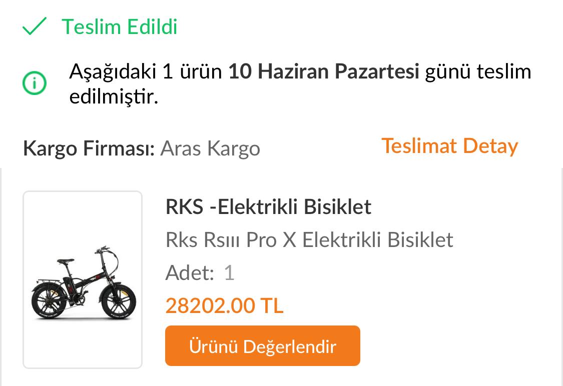 RKS Motor RKS Elektrikli Bisiklet Pişmanlıktır İlgisiz, Sürekli Arıza ...