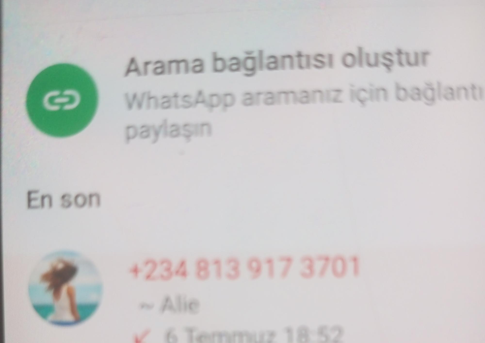WhatsApp +234 Numara Neresinin - Şikayetvar