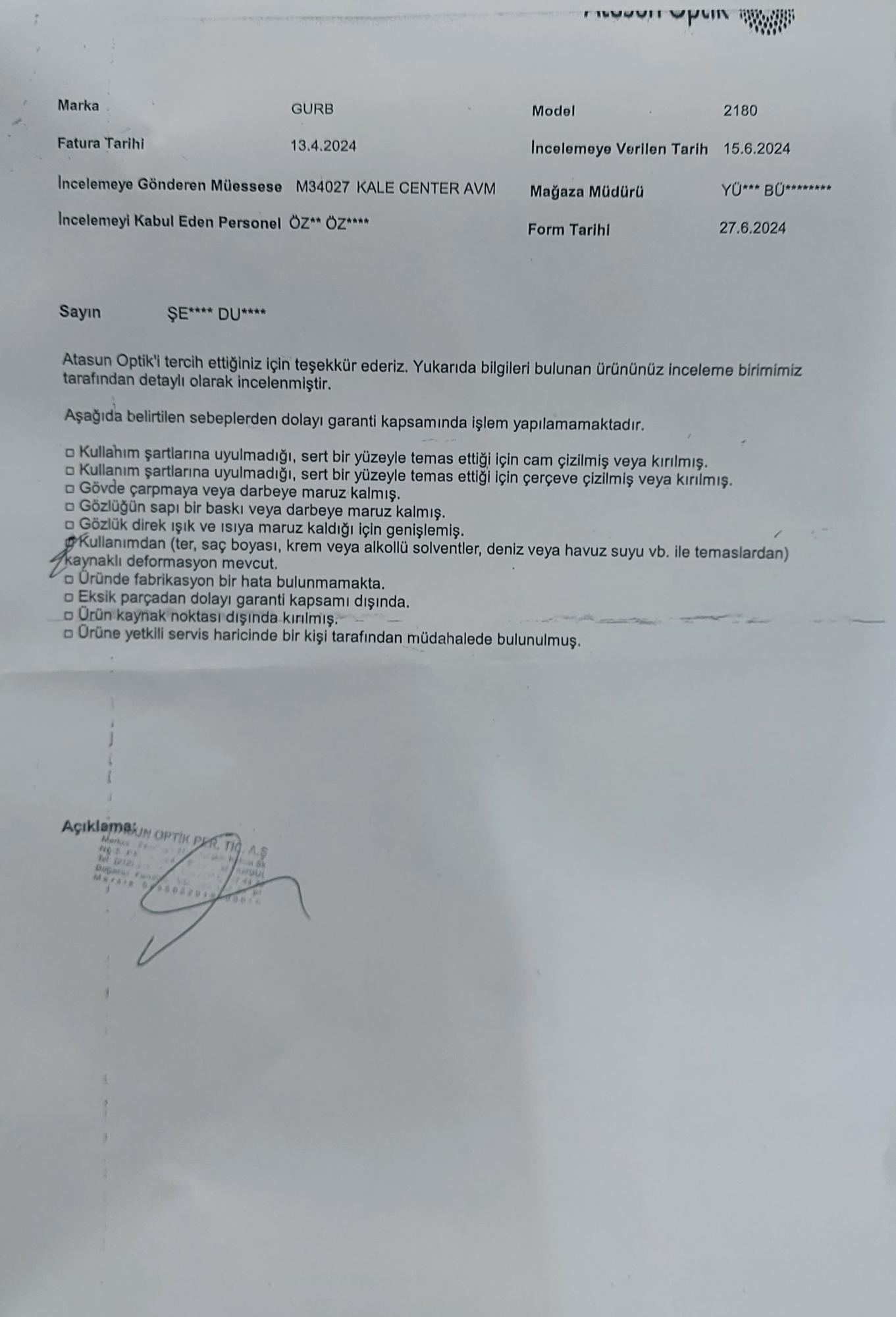 Faded Paint on Rayban Glasses from Atasun Optik - Xolvie