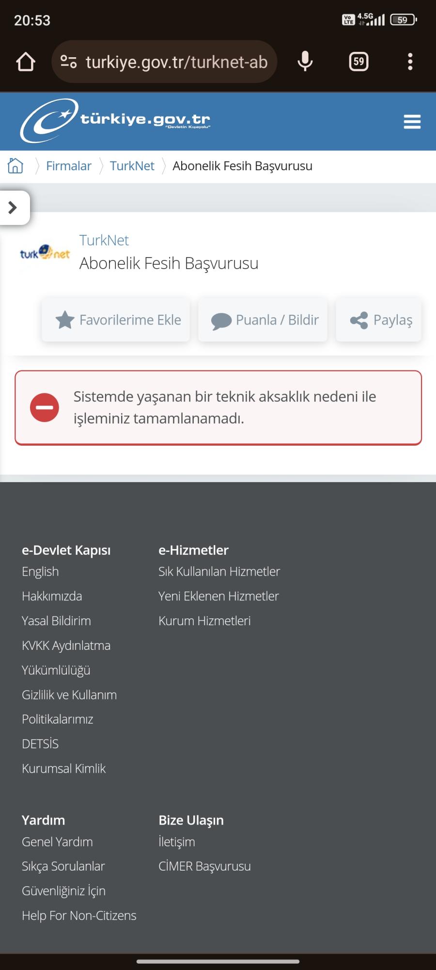 E-Devlet (Turkiye.gov.tr) Teknik Sorun - Şikayetvar