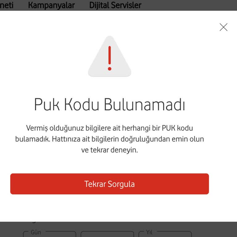 Vodafone Pin Kodu ve Puk Şikayetleri - 2/4 - Şikayetvar