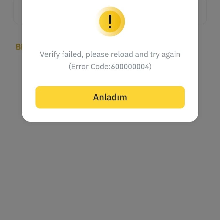 Binance Doğrulama Hatası Verify Failed Please Reload And TRY Again ... Binance Doğrulama Hatası Verify Failed Please Reload And TRY Again ...