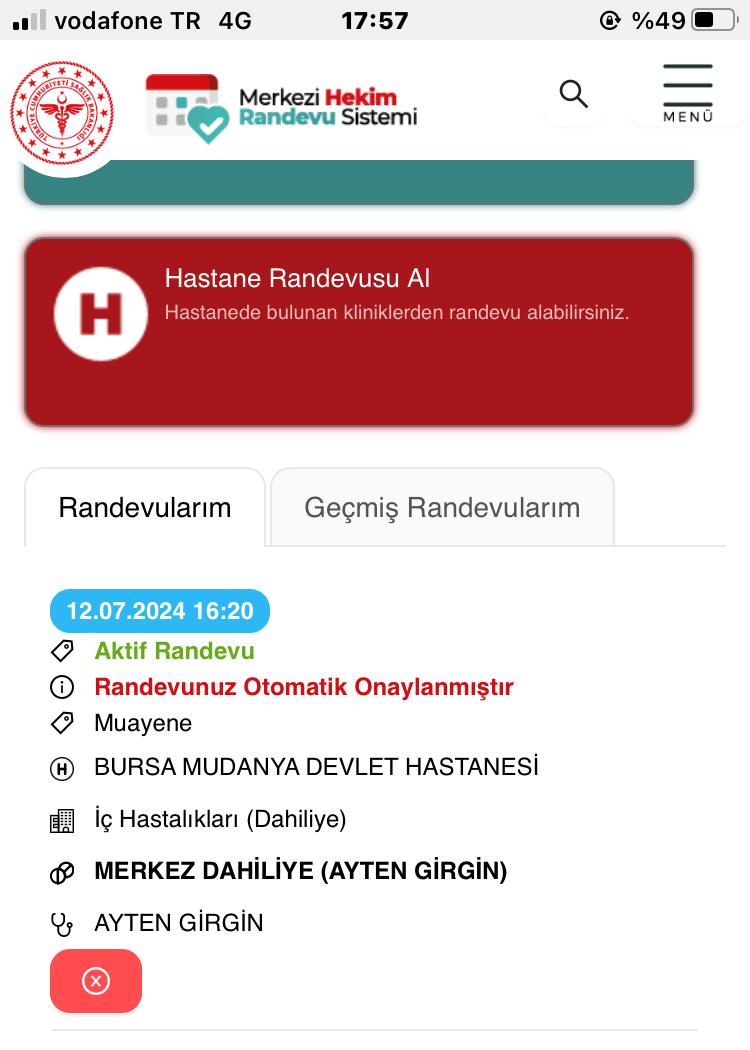 Mudanya Devlet Hastanesi MHRS Randevu Sistemi Ve Hastane Kapanış ...