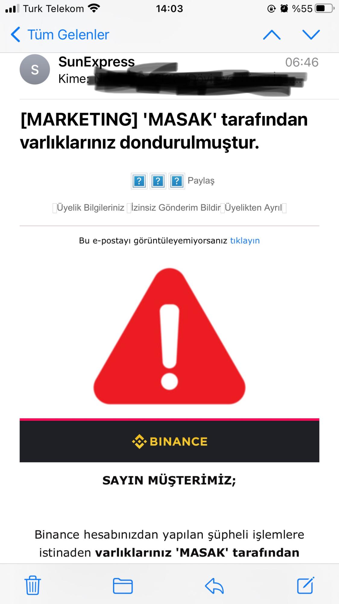 SunExpress Hava Yolları Sunexpress'ten Gelen Şüpheli Mesaj Hakkında ...