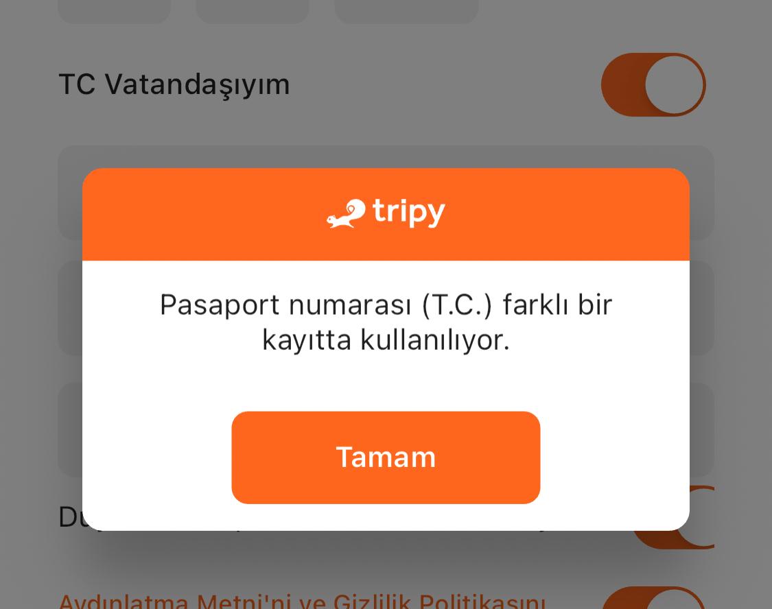 Tripy Mobility T. C. Mi Başkası Kullanıyor - Şikayetvar