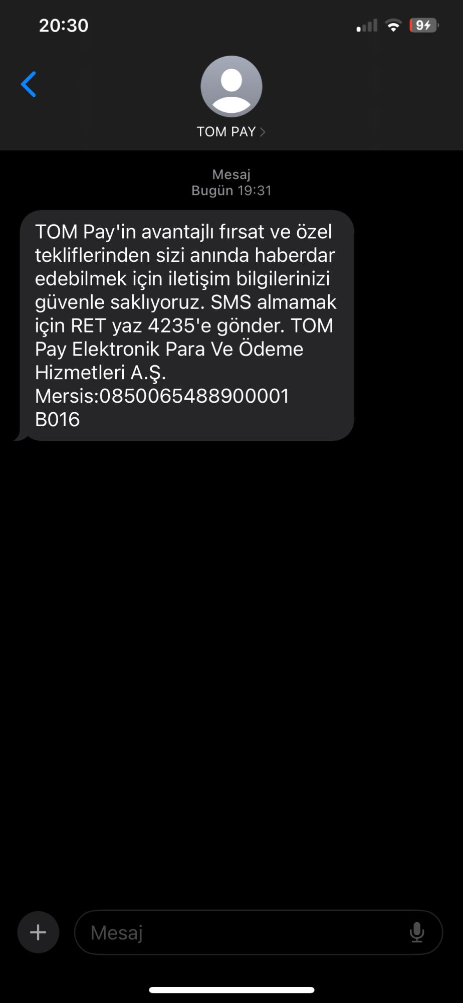 Hadi - TOMBANK Tom Bank Tom Pay Bankası - Şikayetvar