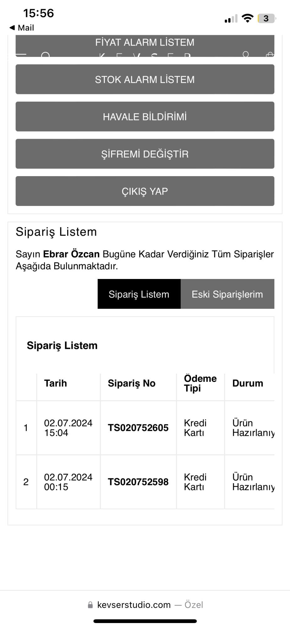 Kevser Studio Kevser Sarıoğlu Ürün Göndermeme - Şikayetvar