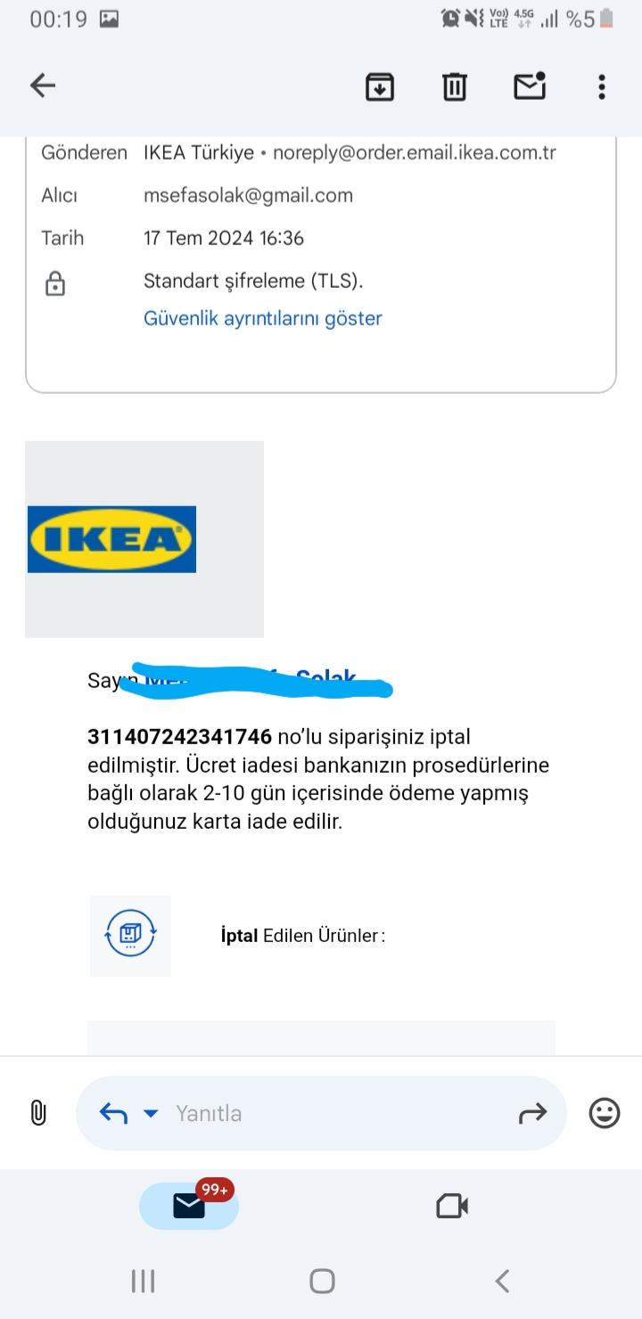 IKEA Online Alışveriş Yatak Stok Hatası Mağduriyeti - Şikayetvar