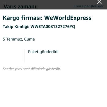 We World Express - Şikayetvar