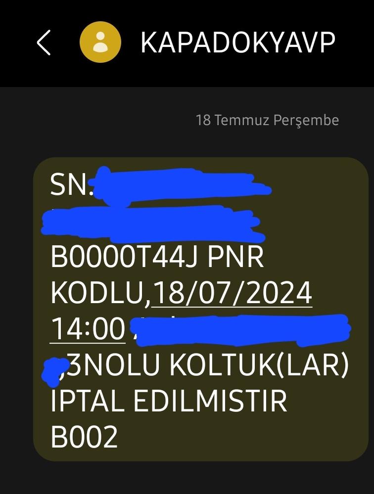 Kapadokya Vip Turizm Kapadokya Vip Firması Bilet İptal - Şikayetvar