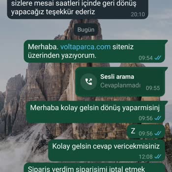 Volta Voltaparca.com Muhatap Bulamama - Şikayetvar
