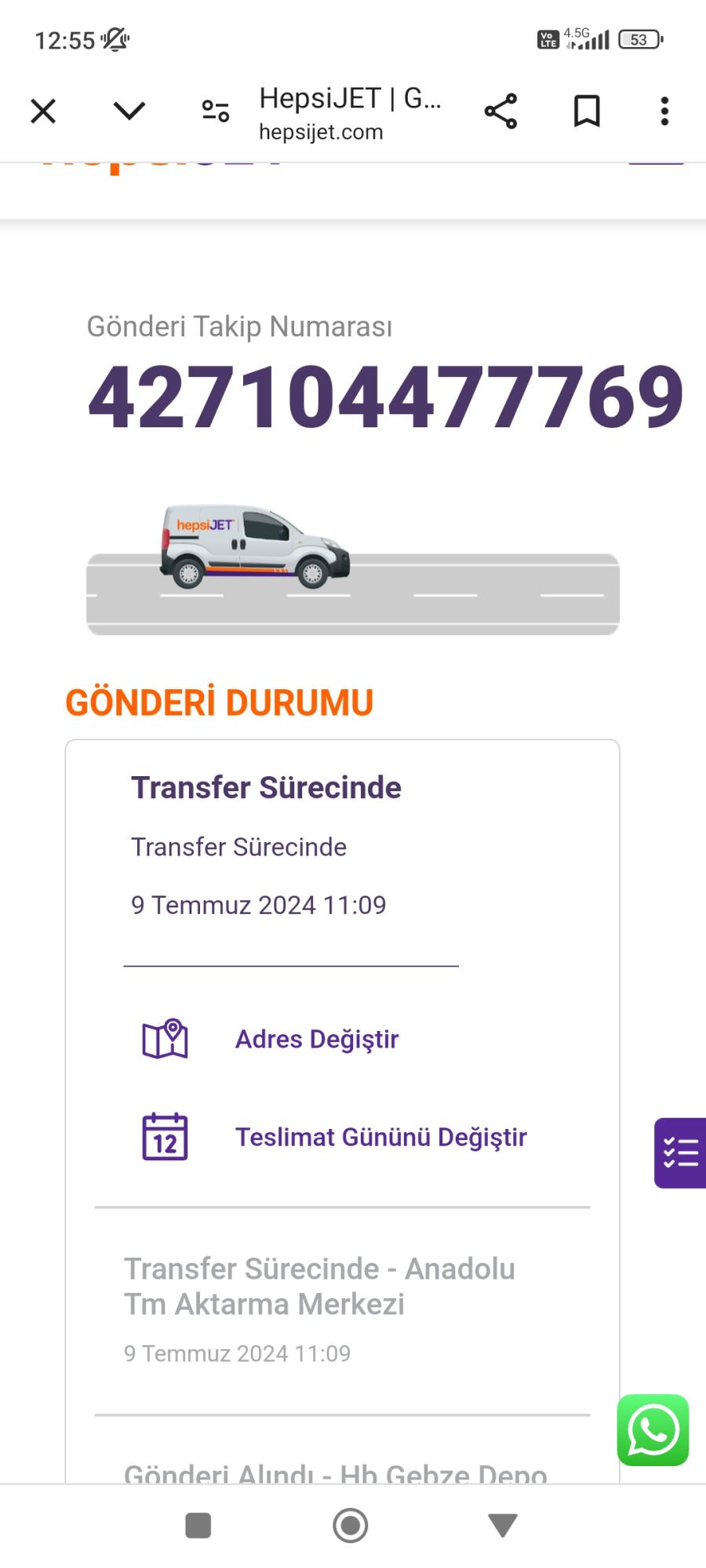 hepsiJET Kargom Nerede? Takip Numarası Bile Yok! - Şikayetvar